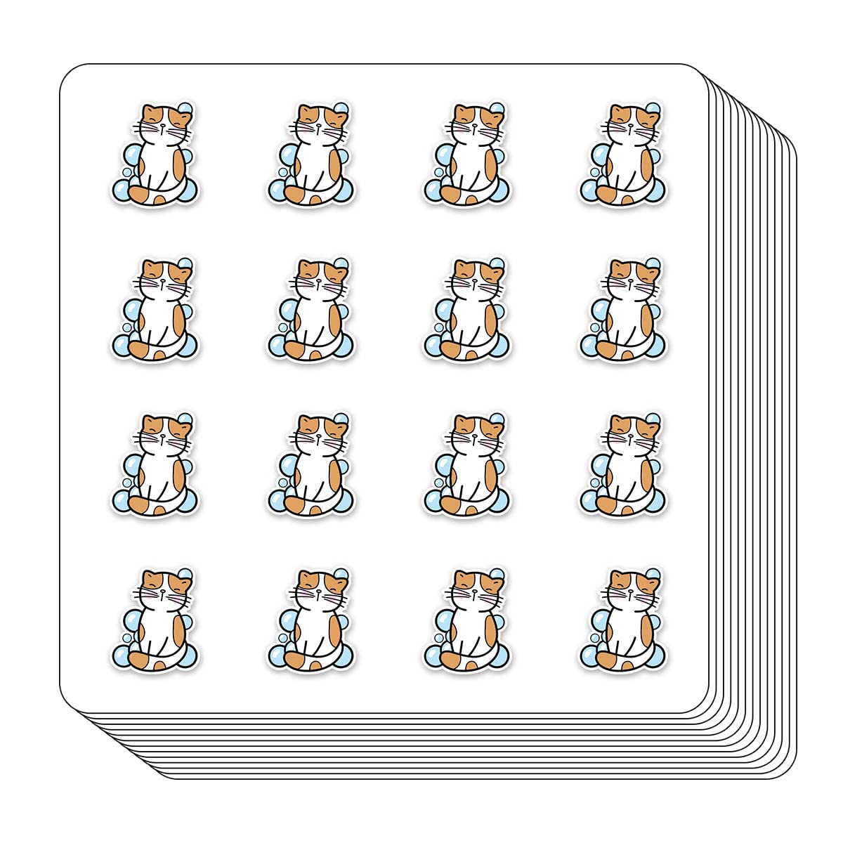 Amazon.com : Cat Bath Planner Sticker, 0.5 Inch Cat Dog Scrapbooking ...