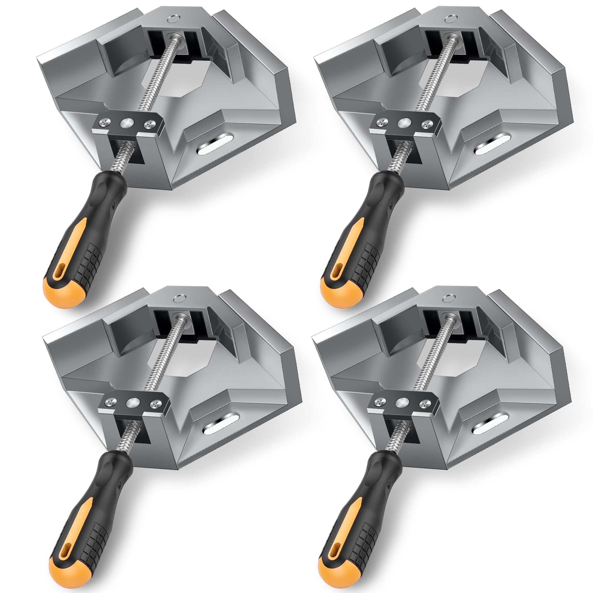 4 Pack Right Angle Clamp, Single Handle 90° Aluminum Alloy Corner Clamp ...