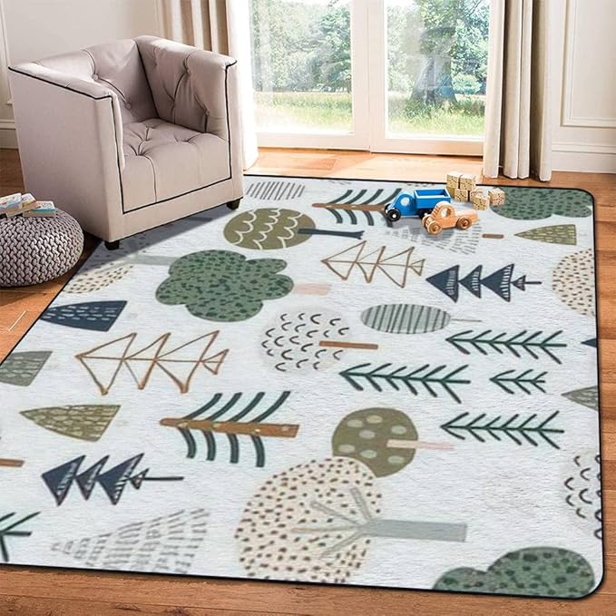 Amazon.com: Soft Kids Play Area Rugs 3D Home Woodland Seamless Trendy ...