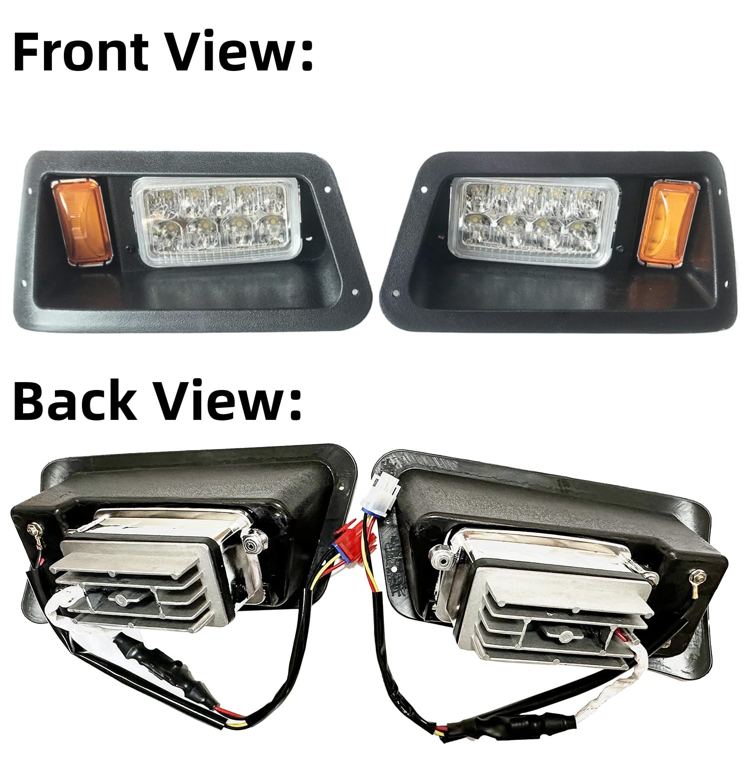 Yamaha G 2 Golf Cart Light Kits NEW YAMAHA G14 G16 G19 22 LED HEAD