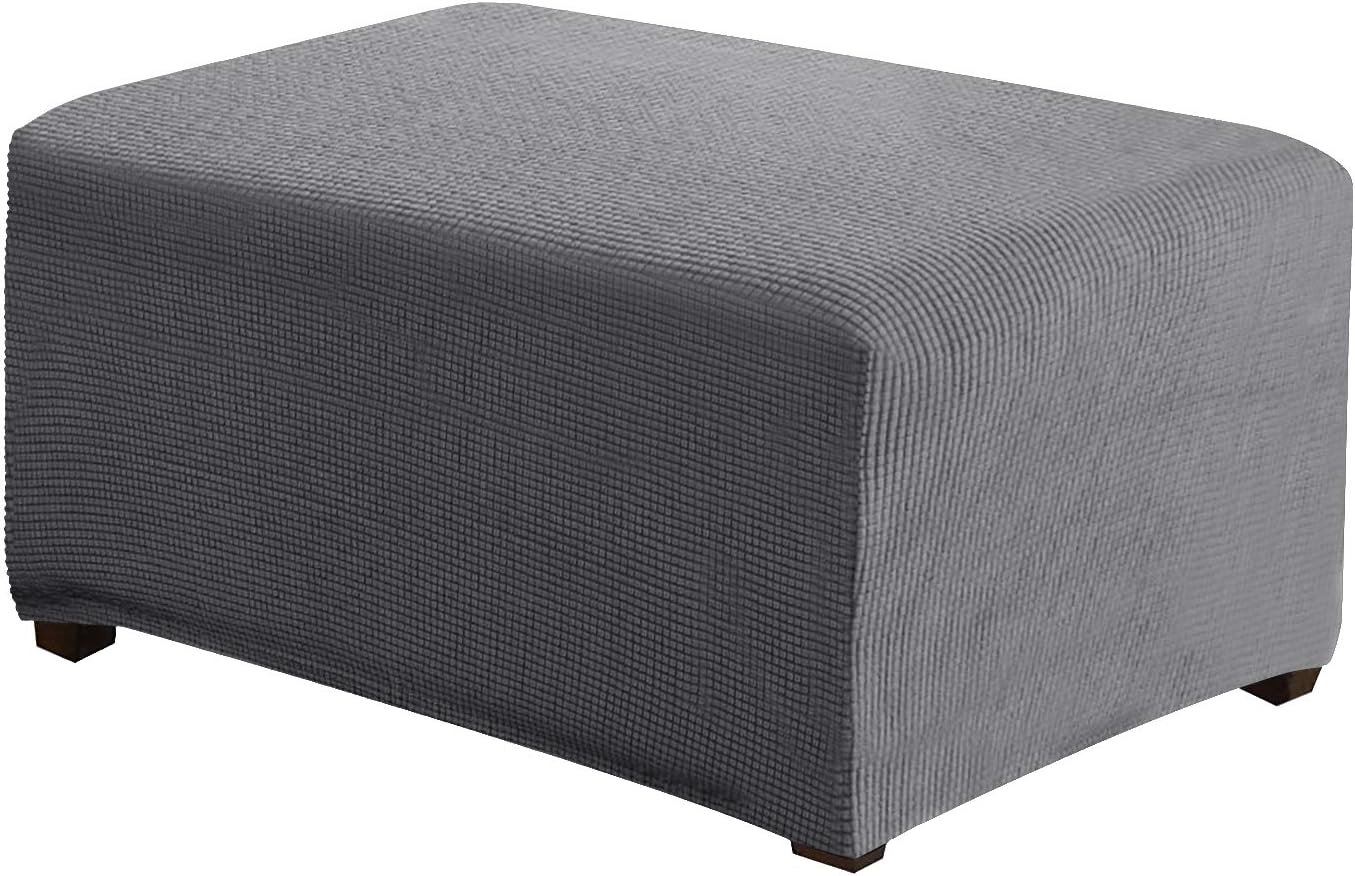 Amazon.com: Xiazuo Ottoman Cover Rectangle Storage Stool Slipcovers ...