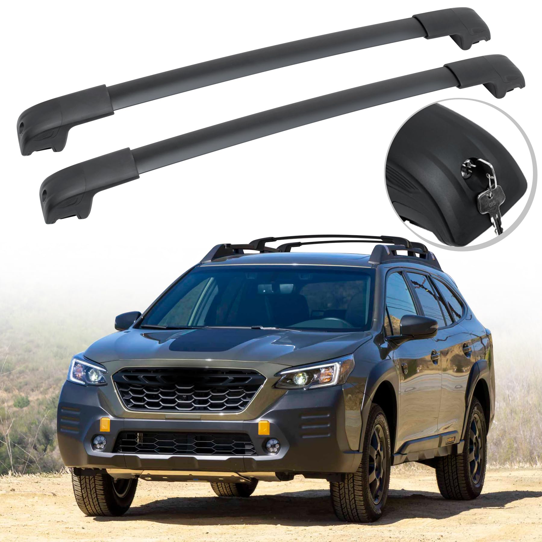 Snapklik.com : Etesan Roof Racks Cross Bars Fit For Outback Wilderness ...
