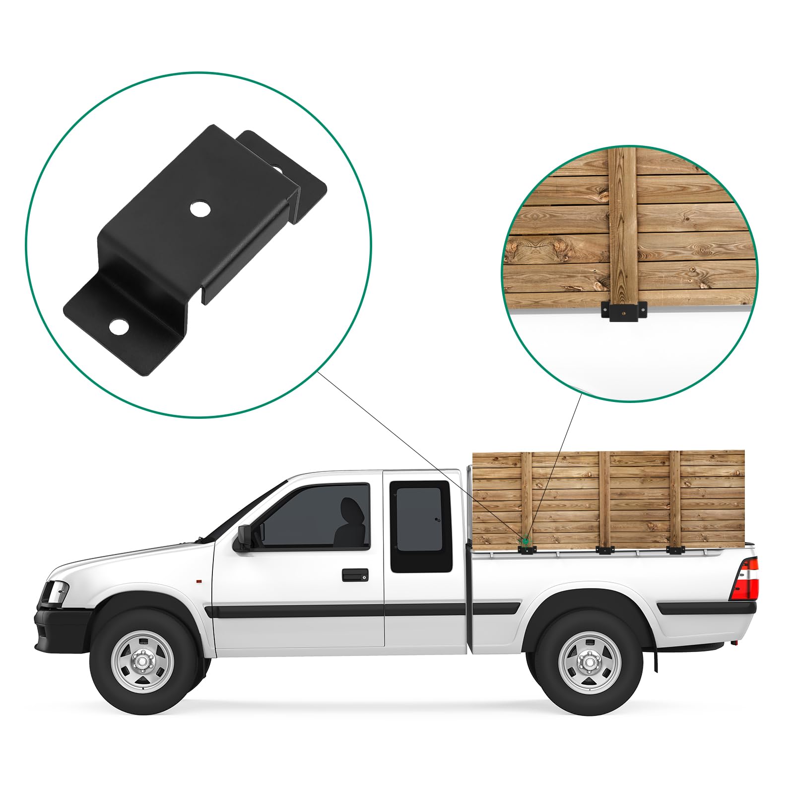 Snapklik.com : 4Pcs Trailer Stake Pocket Bracket For 2 X 4 lumber ...
