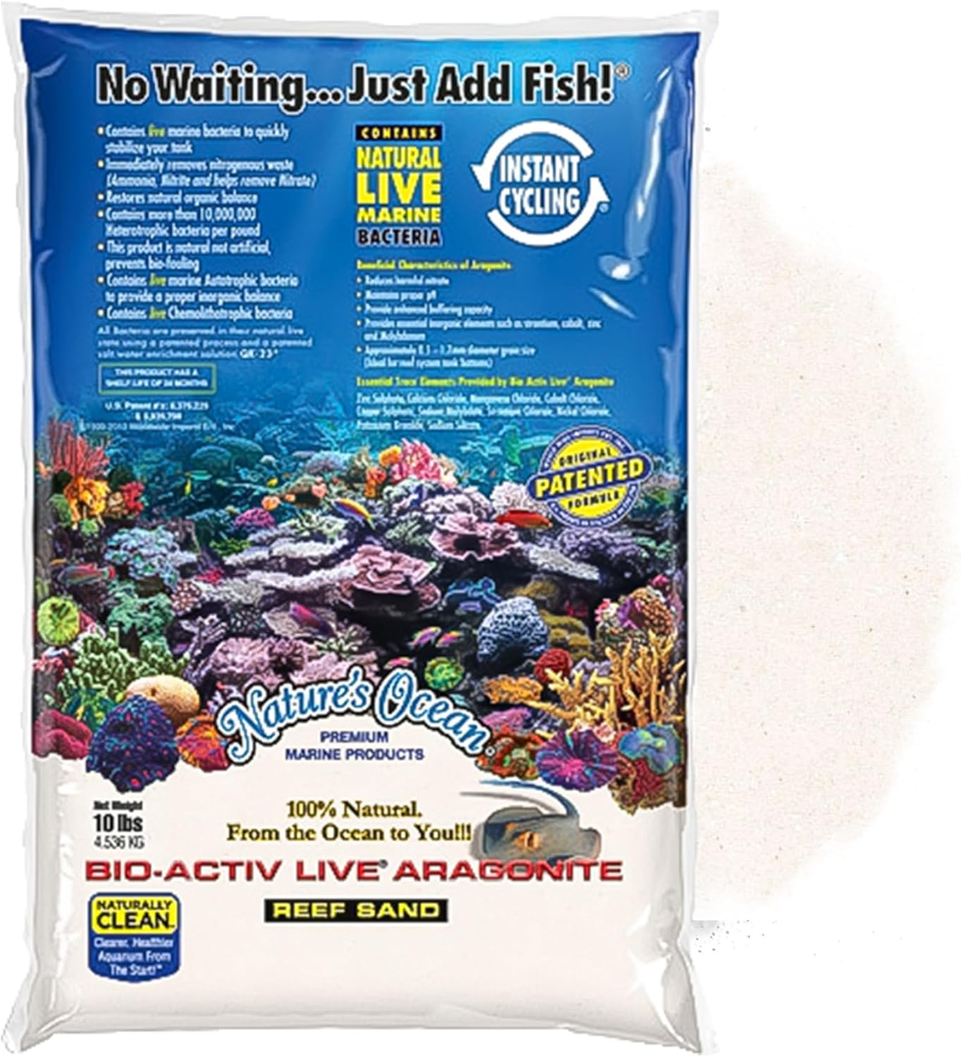 Amazon.com : Nature's Ocean Bio-Activ Reef Natural White Sand, 10 lbs ...
