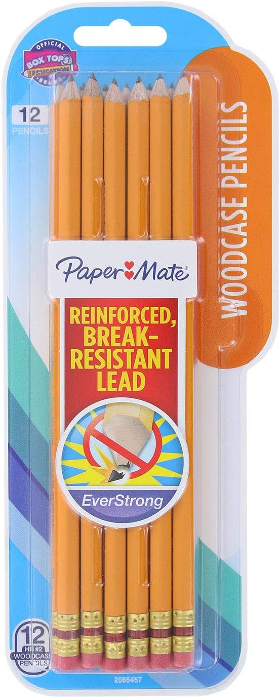 Amazon.com: Paper Mate EverStrong Woodcase Pencils, 12-Count