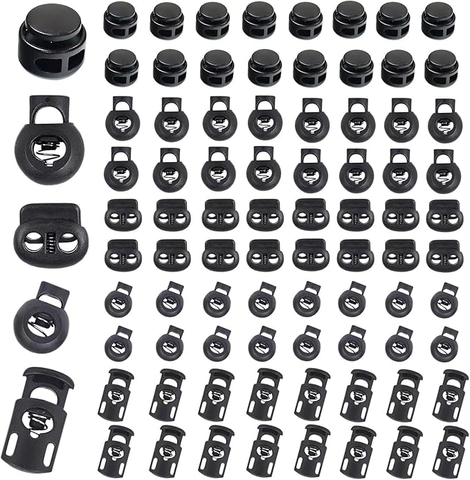 Amazon.com: Sunenlyst 150Pcs Cord Locks, Plastic Cord Lock for ...