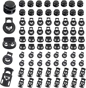 Amazon.com: Sunenlyst 150Pcs Cord Locks, Plastic Cord Lock for ...