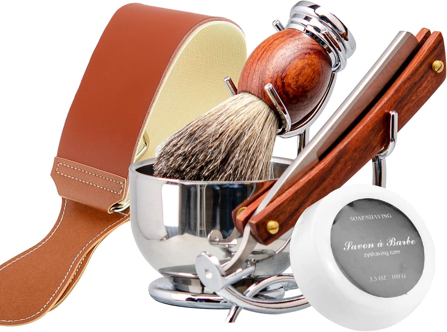 Grandslam Shaving Straight Razor Kit, Steel Cutthroat Straight Razor ...