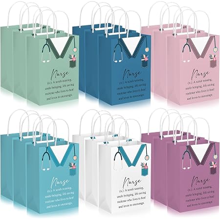 Amazon.com: 50 Pieces Nurse CNA Week Gift Bag Nursing Graduation Nurse ...