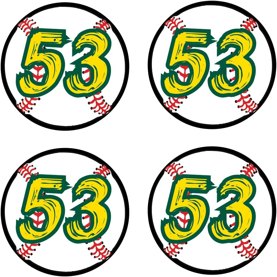 Amazon.com : Bat Knob Decals Baseball Bat Stickers Custom Number Decals ...