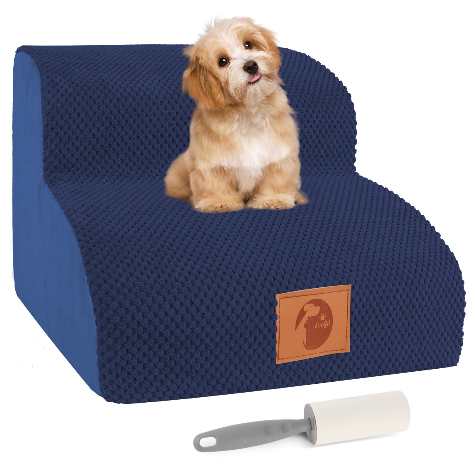 Dog Stairs for Small Dogs-2 Steps Soft Foam Dog Steps Ramps for Bed ...