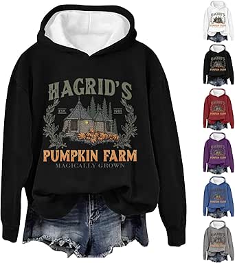 Amazon.com: Halloween Hoodies for Women Pumpkin Graphic Hoodies Loose ...