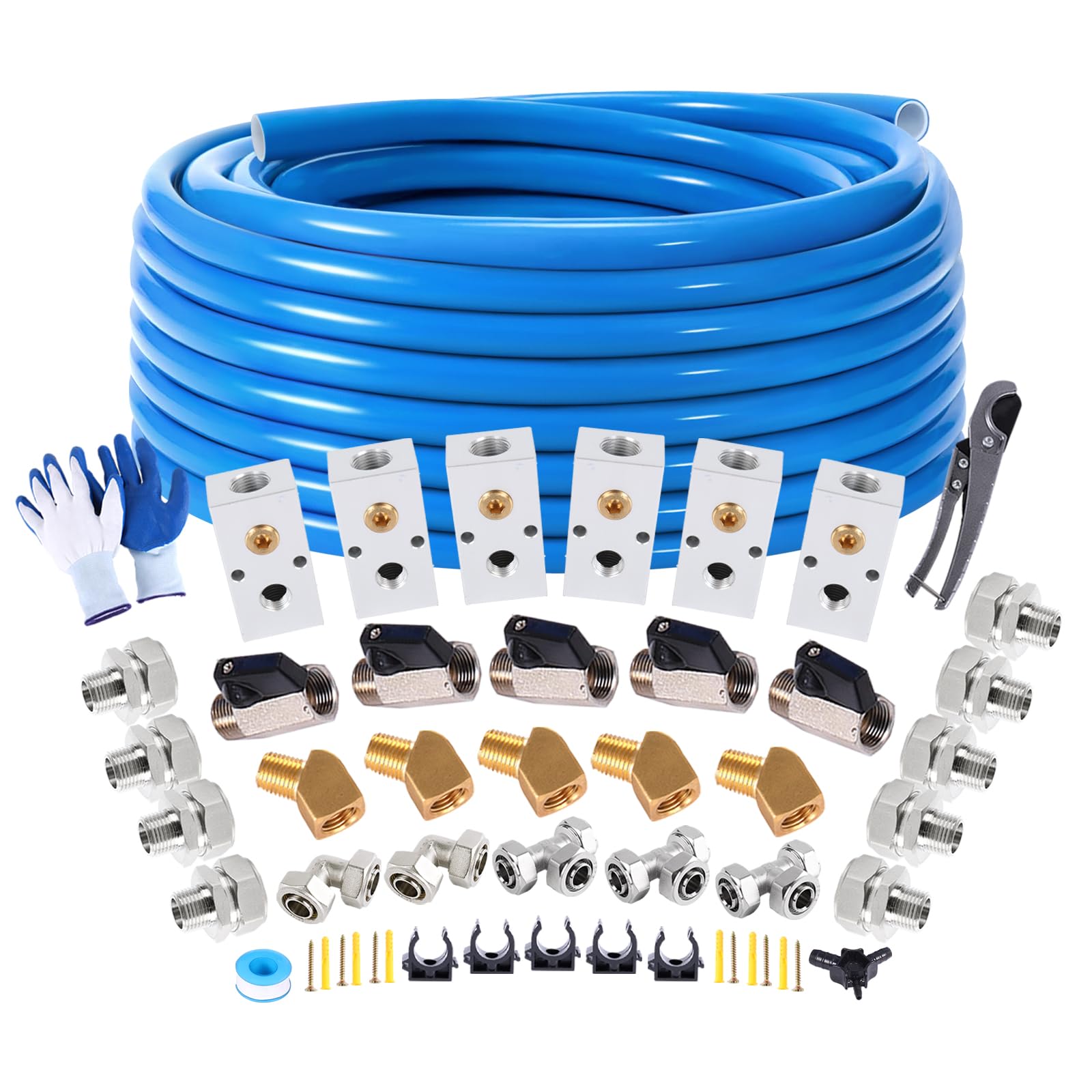 Shop Air Line Kit Compressed Air Piping System 1/2"×260ft HDPE Air ...