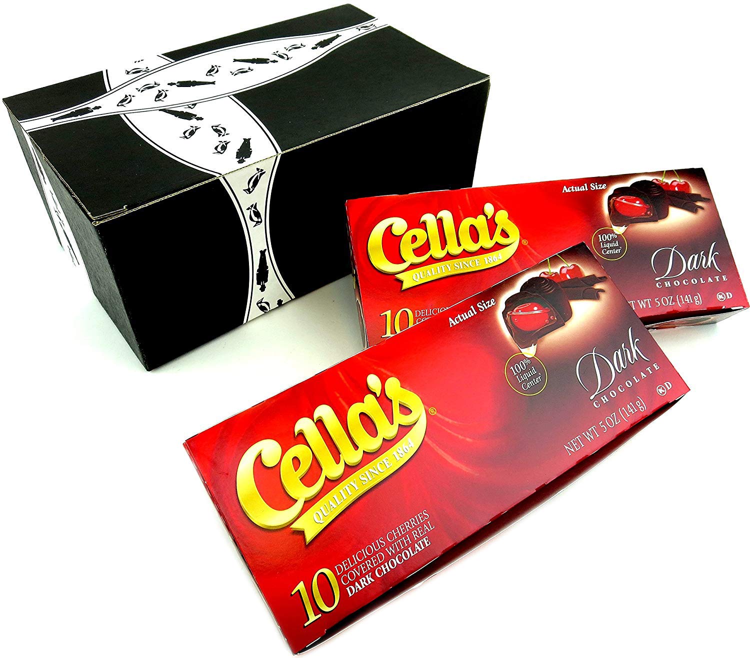 Amazon.com : Cella's Dark Chocolate Covered Cherries, 5 oz Packages in ...
