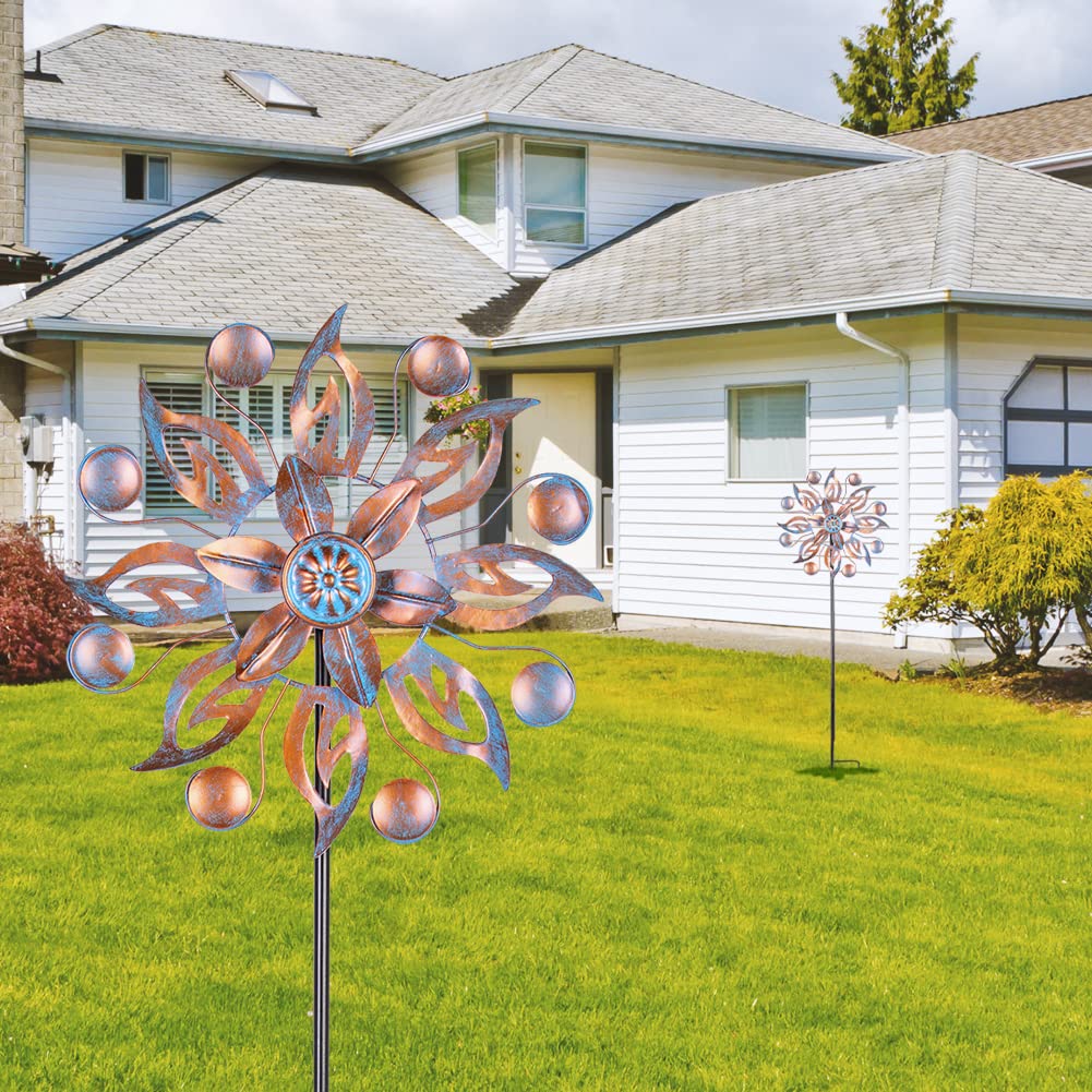 Snapklik.com : 2PCS Metal Wind Spinners, Waterproof Wind Sculptures ...
