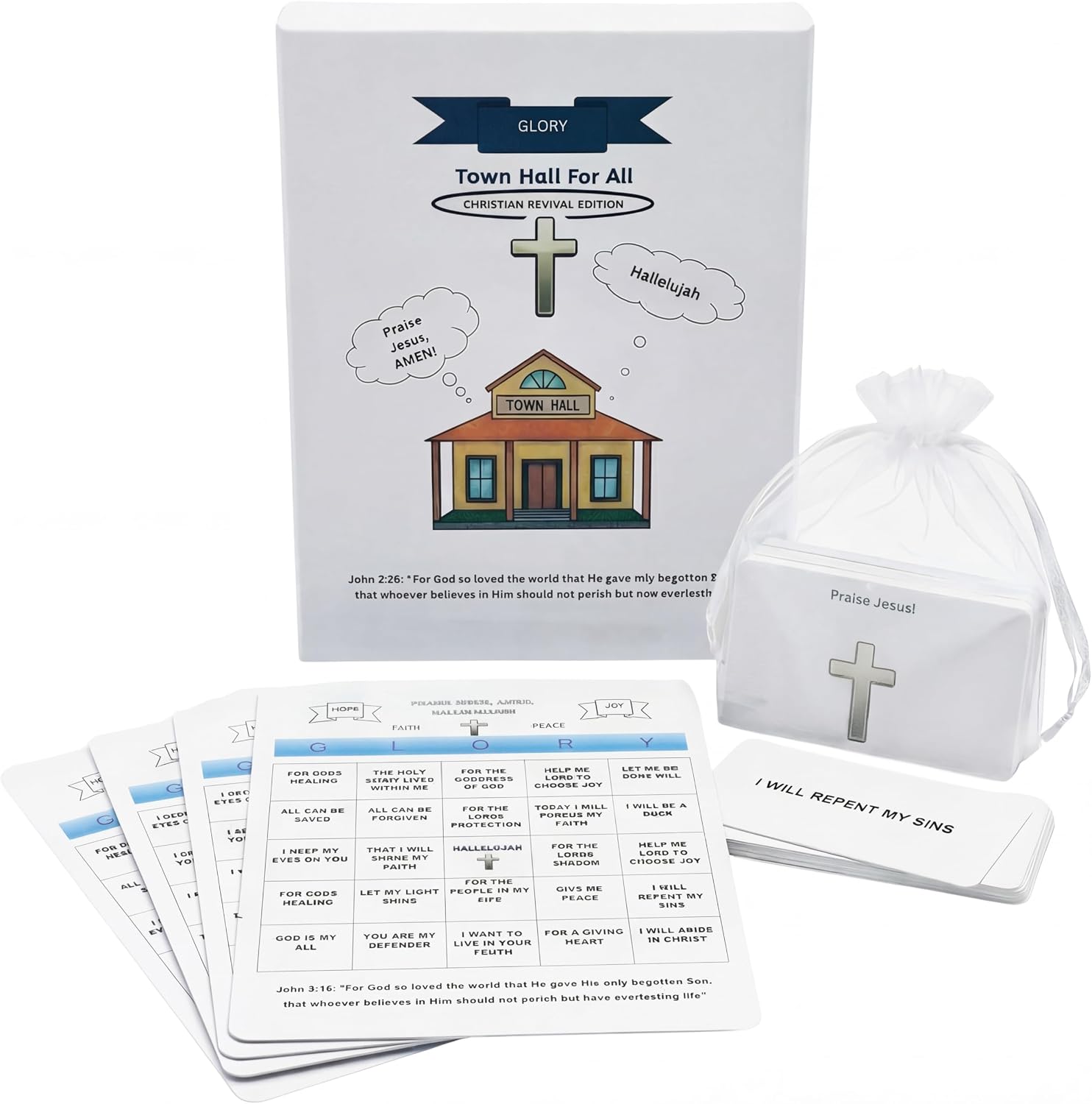 Amazon.com: Bible Bingo Game Alternative for 30 Players – Fun Christian ...