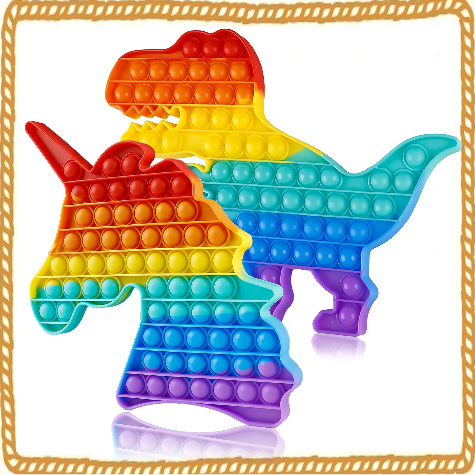 2 Packs Big Push Pop Poop Fidget Toy Jumbo Unicorn | Desertcart GB