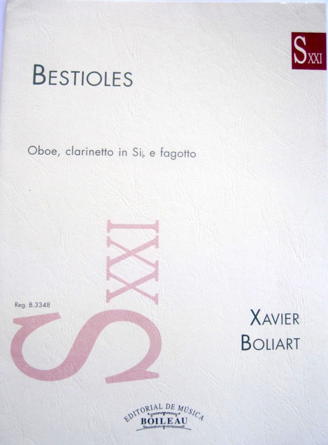 Amazon.com: Bestioles Oboe Clarinetto in Si flat e fagotto: 9790350302749: Xavier Boliart: Books