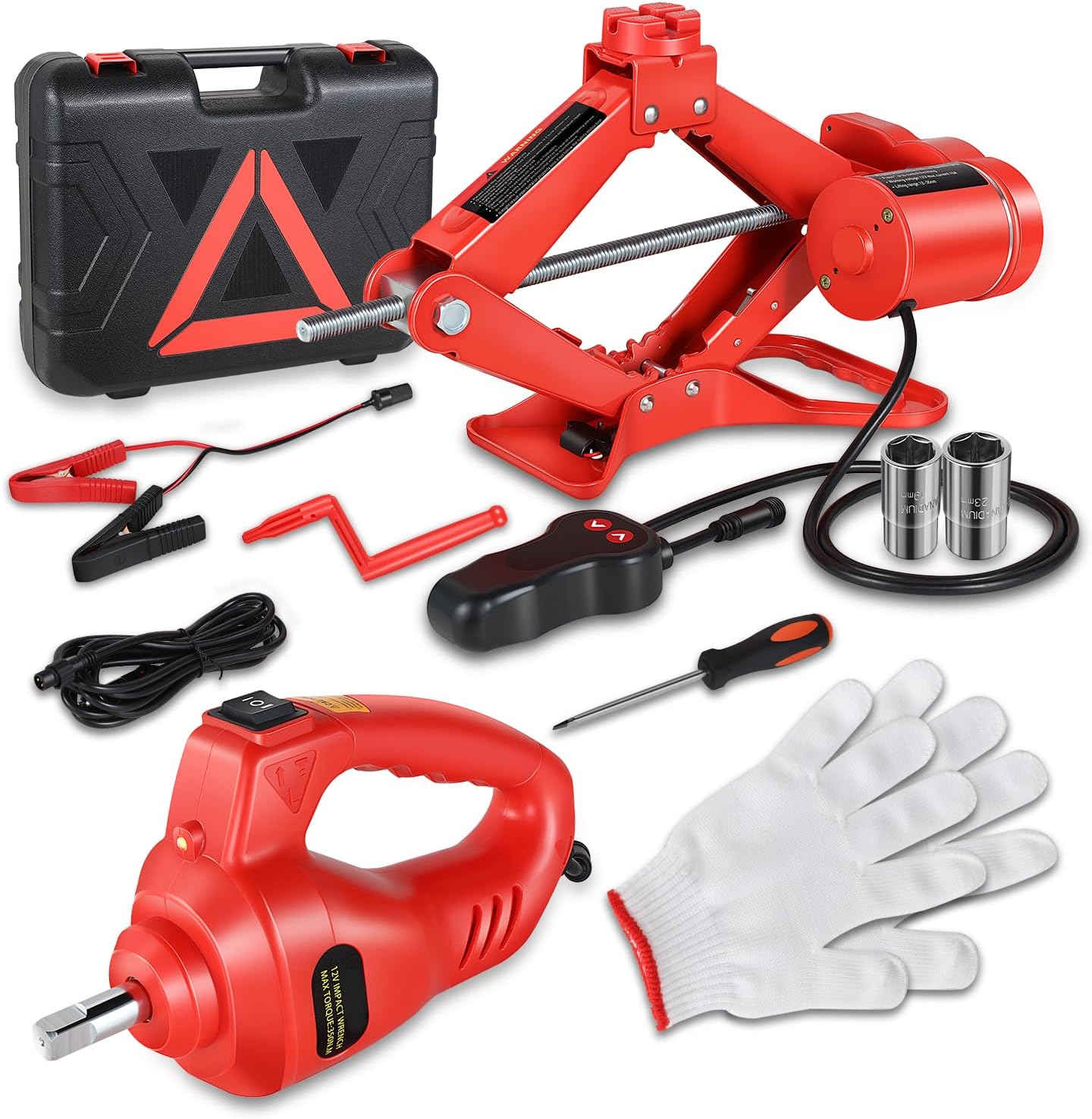 Amazon.com: Auto Dynasty Electric Scissor Jack Kit, 3 Ton (6614LBS ...