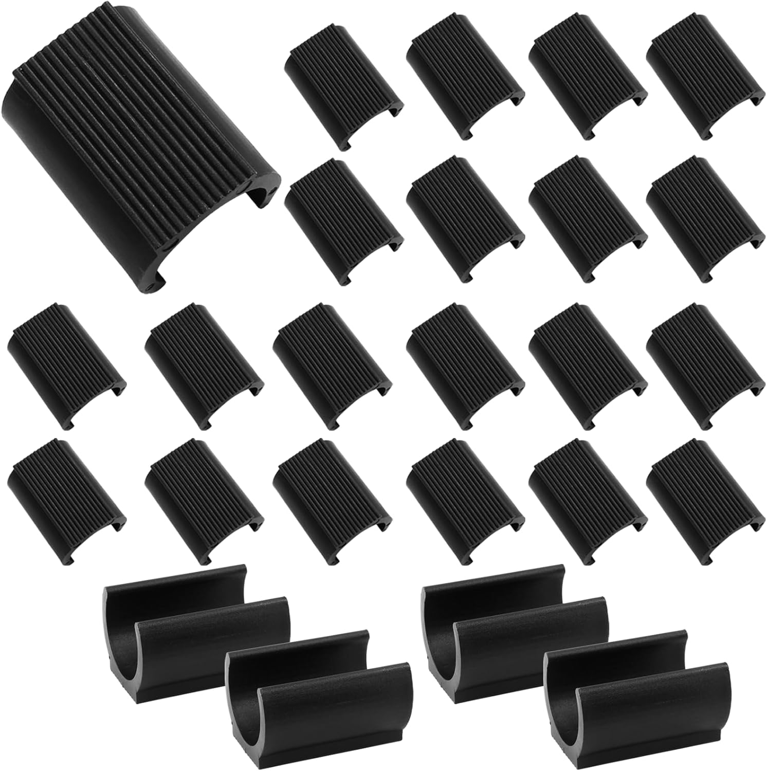 Litoexpe Plastic Chair Feet, U Shaped Floor Glides with Tubing Caps ...