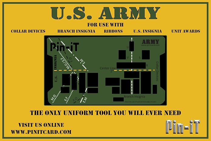 Amazon.com: Pin-iT Military Uniform Tools (Army Pin-iT Card) : Clothing ...