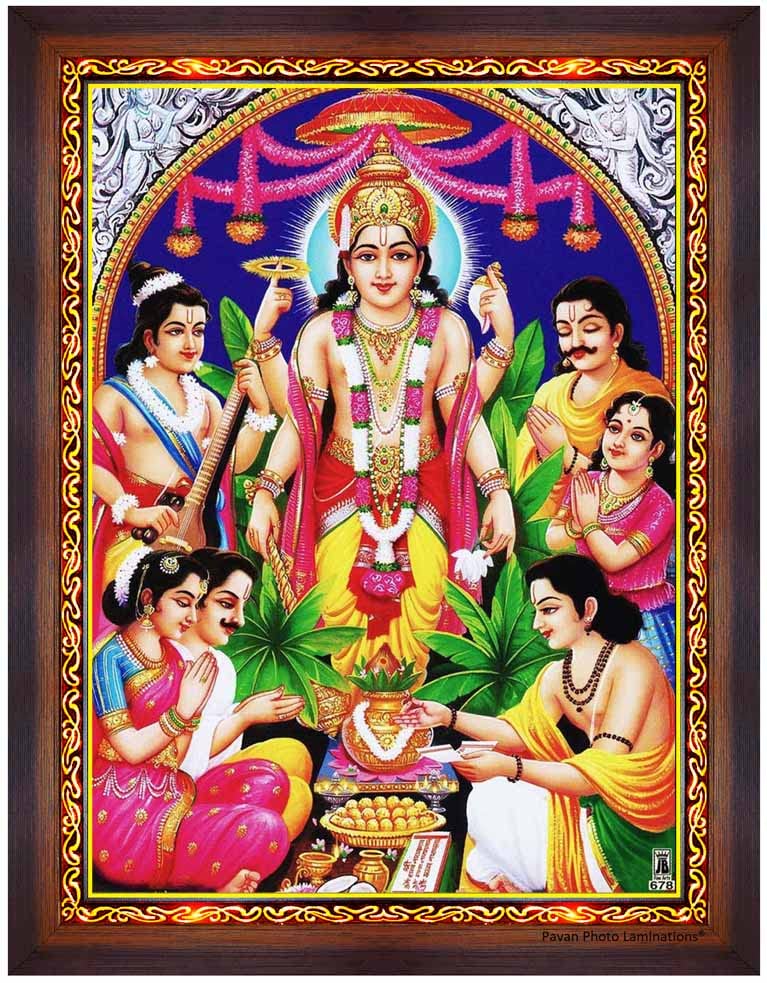Buy Pavan Photo Laminations, Lord Satyanarayana Swamy Satya Narayana ...