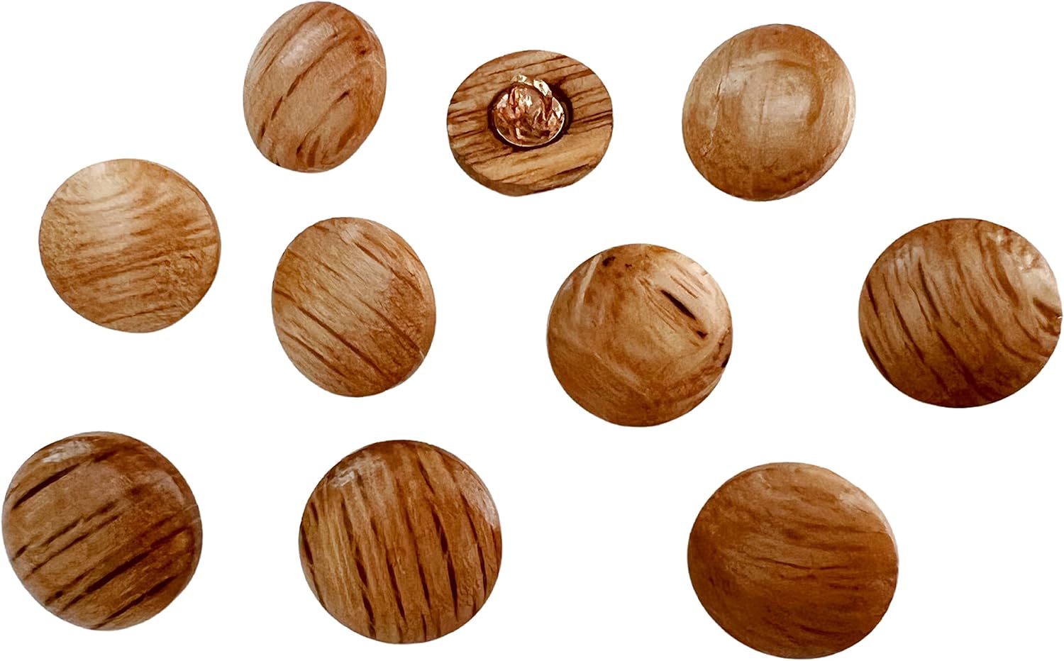 Amazon.com: PEPPERLONELY 10PC 15mm Natural Wood Buttons with Shank Sew ...