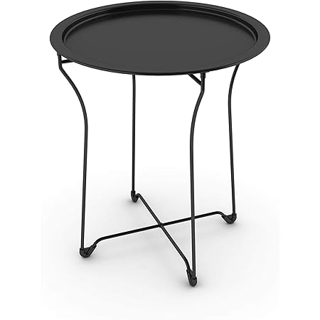 Amazon.com: Atlantic Metal Side Table - Stylish Folding Tray Table ...