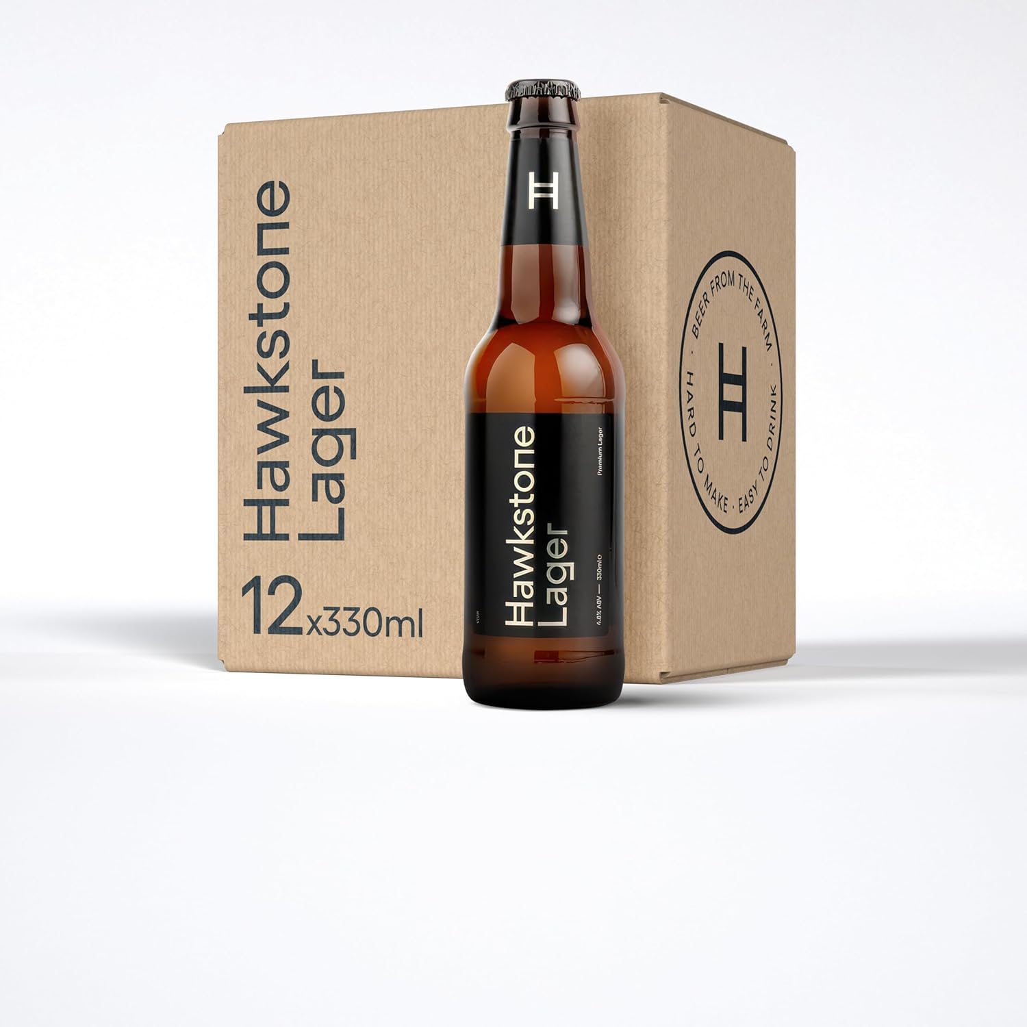 Hawkstone Premium Lager Case of 12 x 330ml Bottles : Amazon.co.uk: Grocery