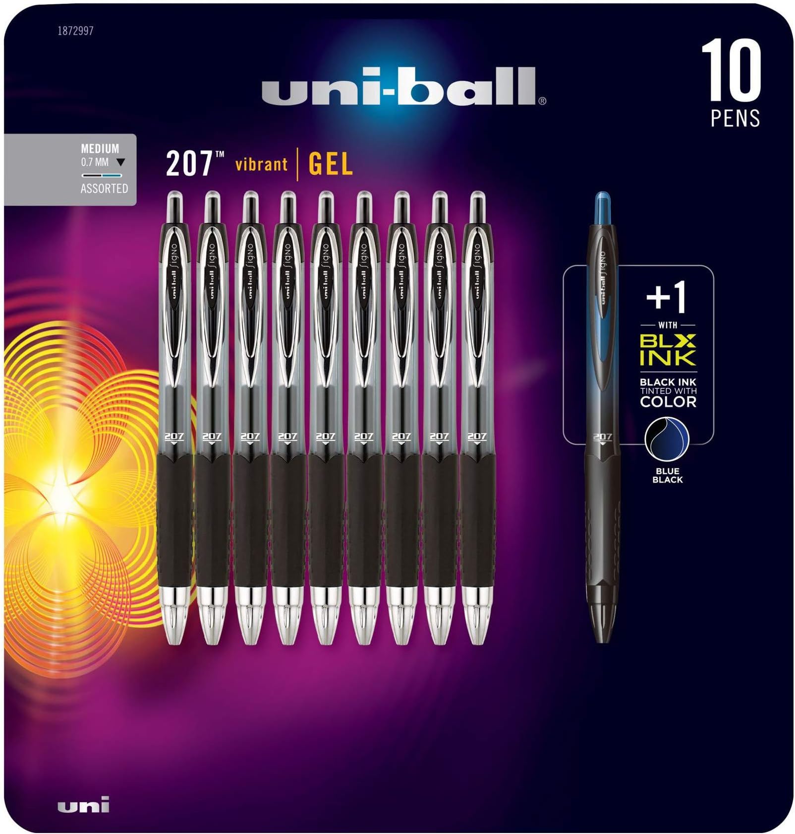 Amazon.com: Uni-ball Signo 207 Retractable Gel Pen, 0.7mm Medium Point ...
