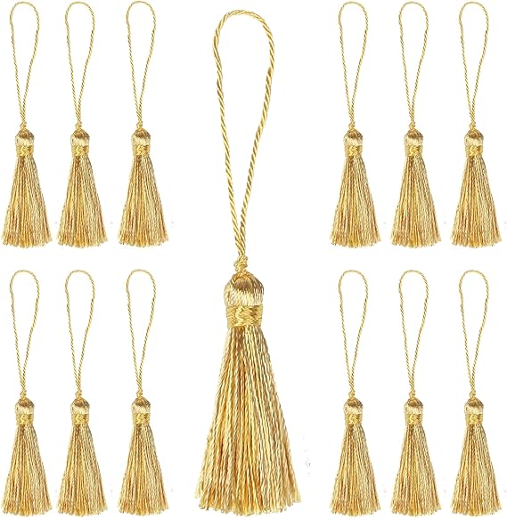 Amazon.com: Fenghuangwu 48pcs 3.75inch Mini Bookmark Tassels Handmade ...