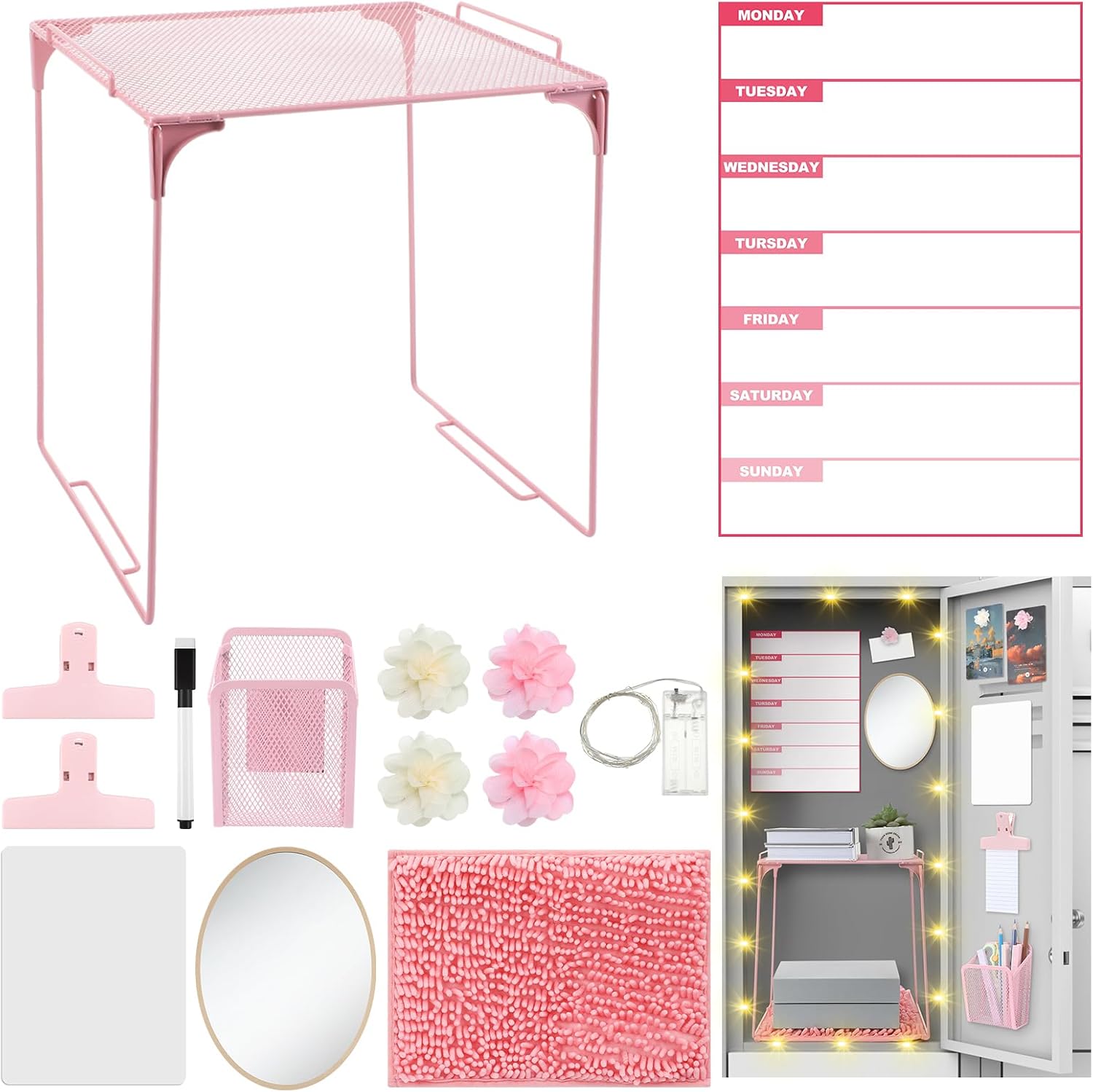 Amazon.com: TecUnite Locker Accessories Kit - Magnetic Whiteboard ...