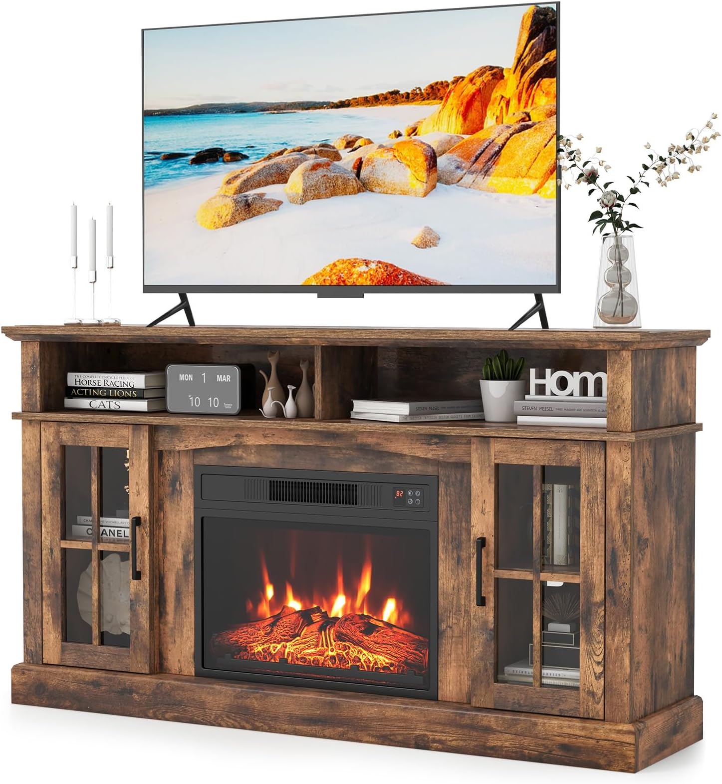 Amazon.com: RELAX4LIFE Electric Fireplace TV Stand for TVs up to 65 ...