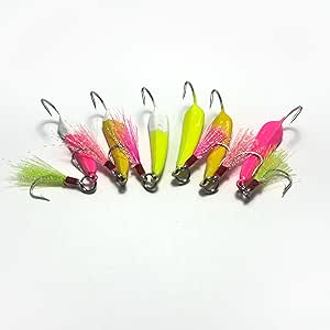 Amazon.com : Pompano Jigs Goofy Jigs Ringed with Teasers Variety 6-Pack ...