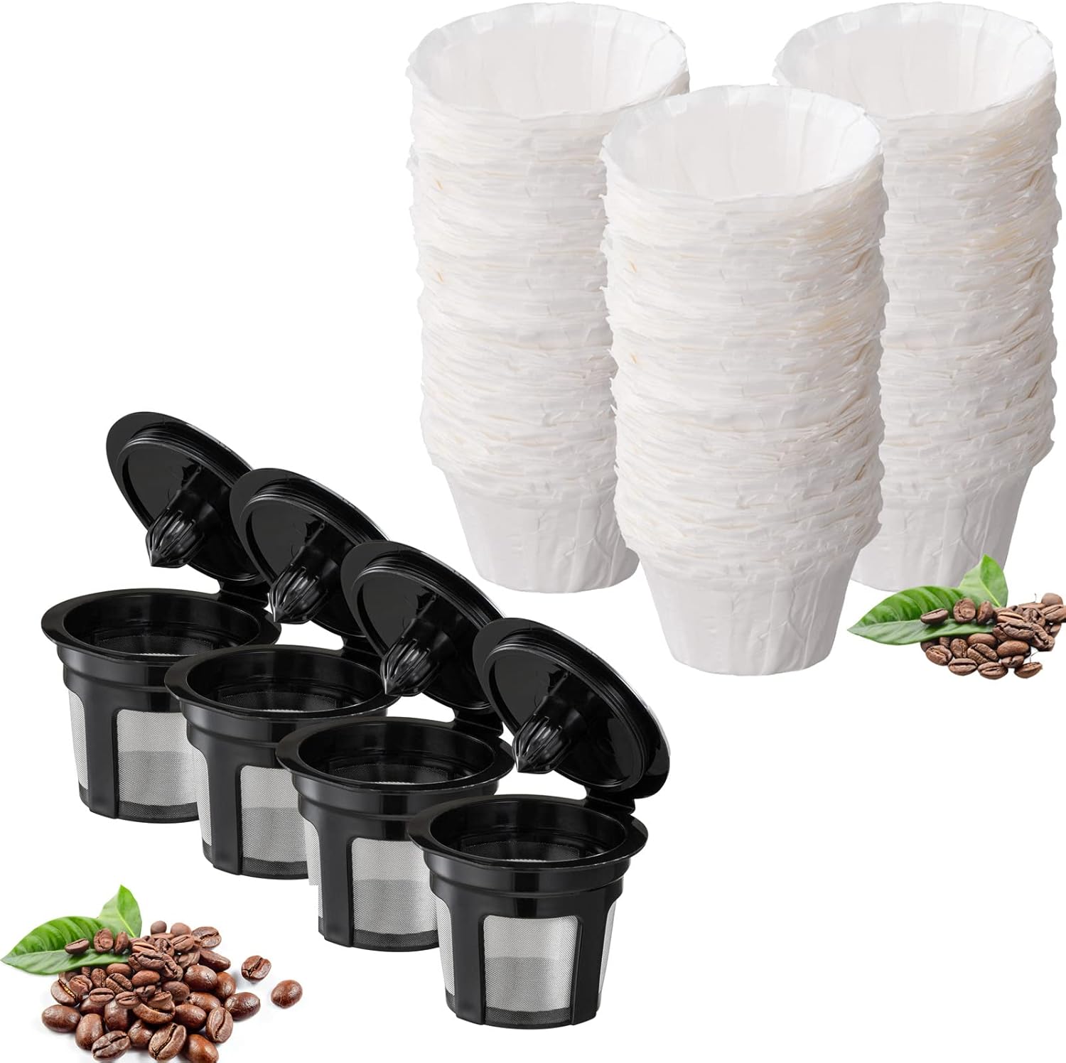 Amazon.com: Kicovitifa 12 Pack Reusable K Cups for K-supreme/plus + 300 ...