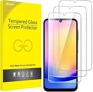 JETech Screen Protector for Samsung Galaxy A25 5G 6.5 Inch, 9H Tempered Glass Film, Anti-Scratch ...