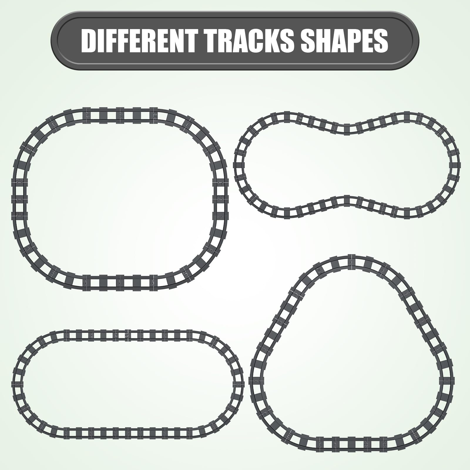 Snapklik.com : Finger Rock City Train Tracks Building Block Set