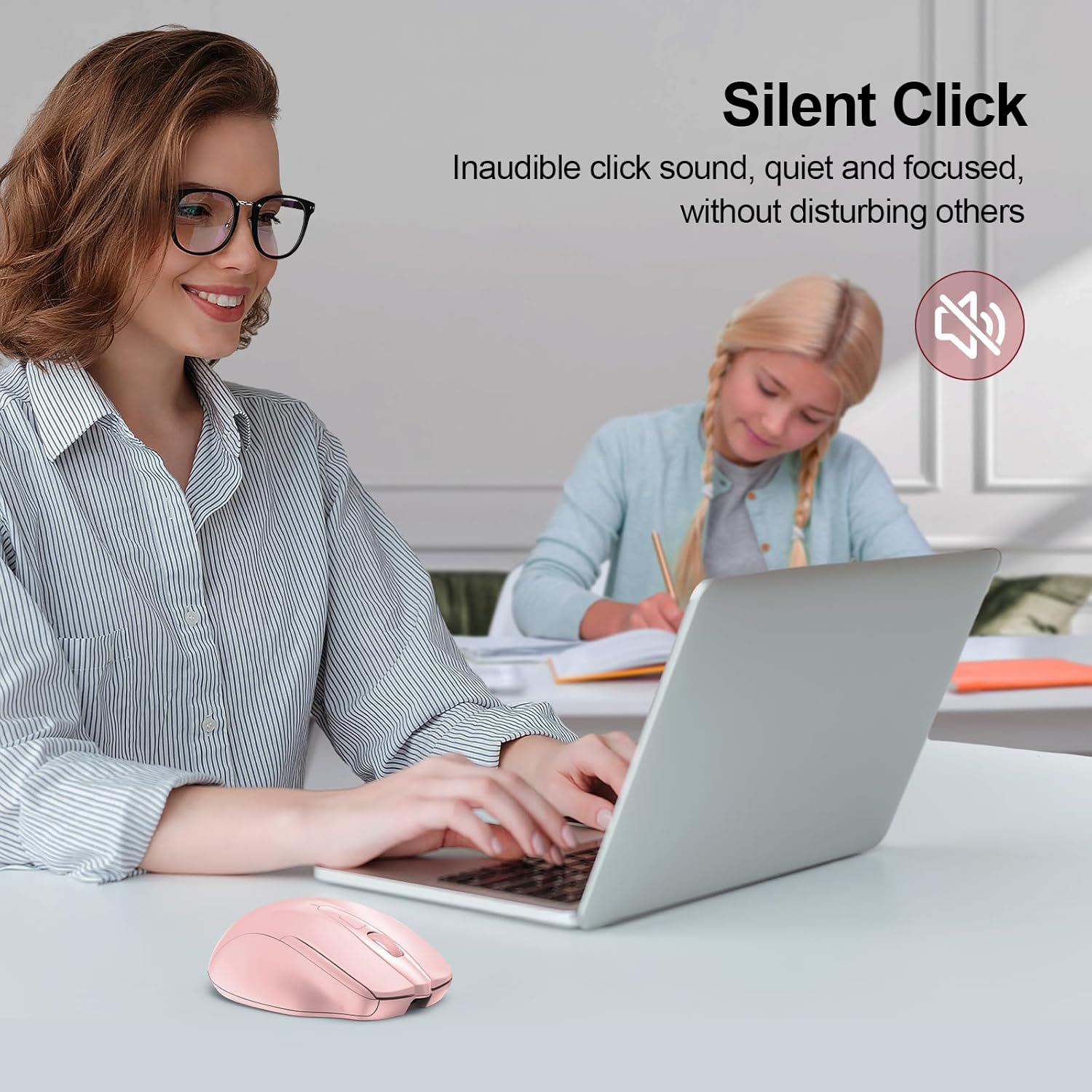 TECKNET Rechargeable Wireless Mouse, 2.4G Silent Mouse, Quiet Click, 6 ...