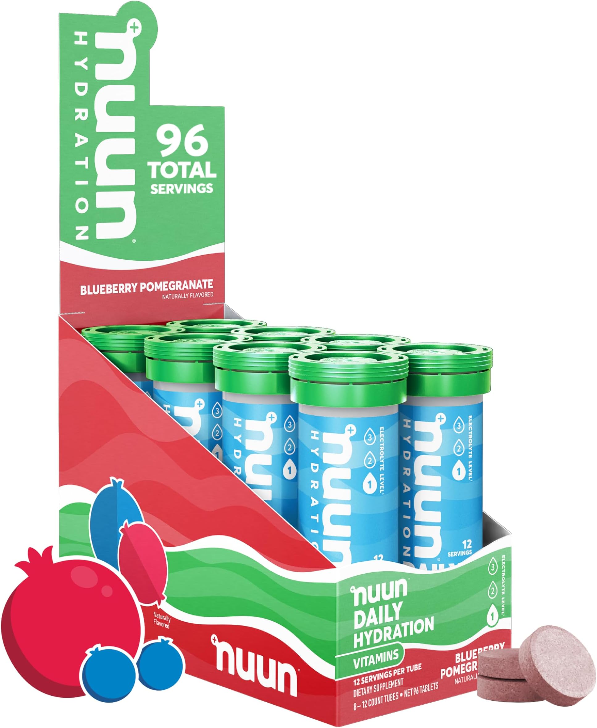 Amazon.com: Nuun Hydration Daily, Wellness Electrolyte Tablets, Mixed ...