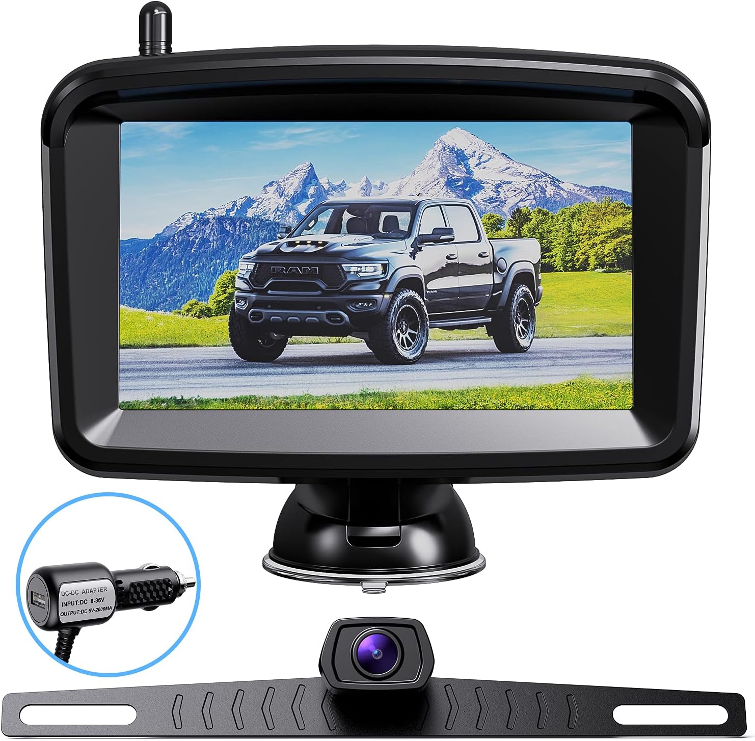 Amazon.com: Xroose Wireless Backup Camera - 5 Inch Rear View Backup ...