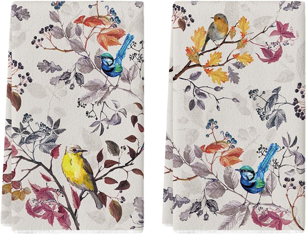 Amazon.com: Artoid Mode Hummingbird Floral Birds Leaves Fall Kitchen ...