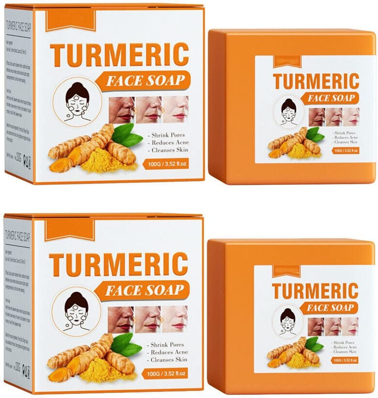 Amazon.com : Shibeikadi Organic Tumeric Soap, Skin Brightening Spots ...