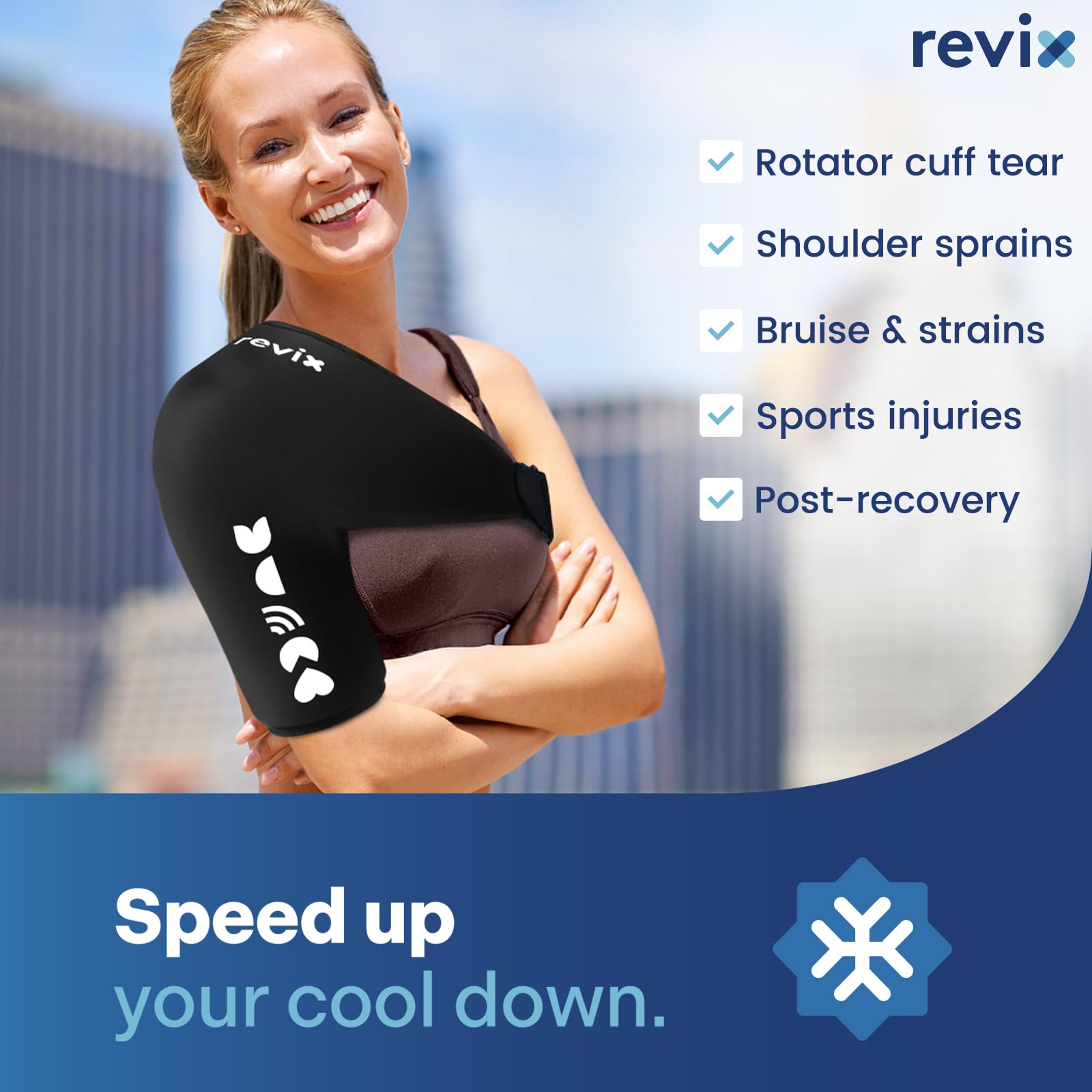 Snapklik.com : REVIX Shoulder Ice Pack Wrap Reusable Ice Sleeve For Arm ...