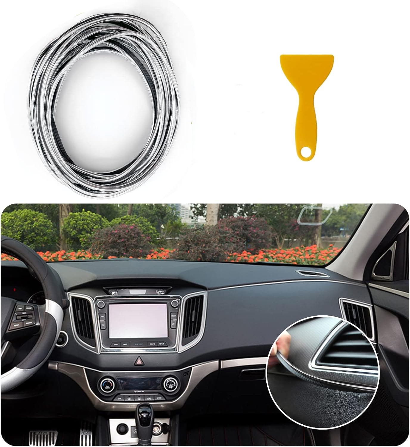 Amazon.com: Miytsya Car Interior Moulding Trim Universal, 16.4Ft Car ...