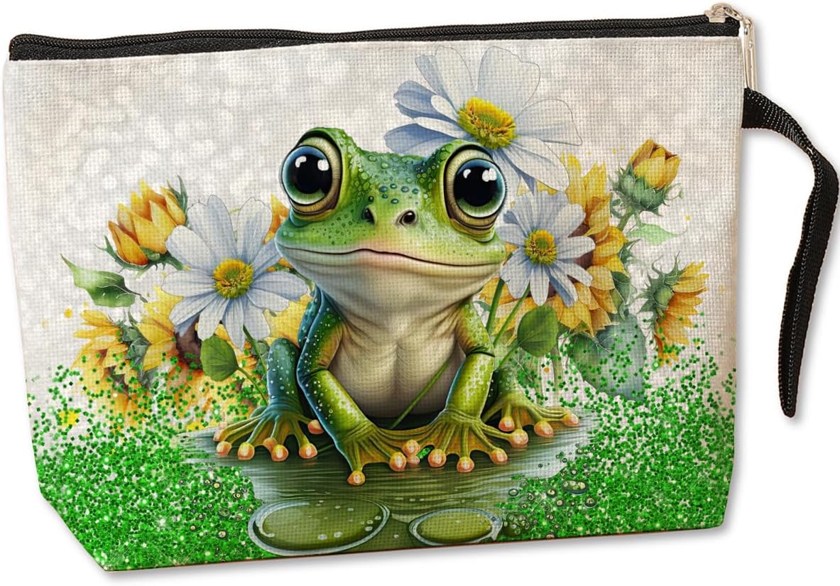 Amazon.com : Jztco Cute Frog Makeup Bag Frog Gifts Frog Themed Gifts ...