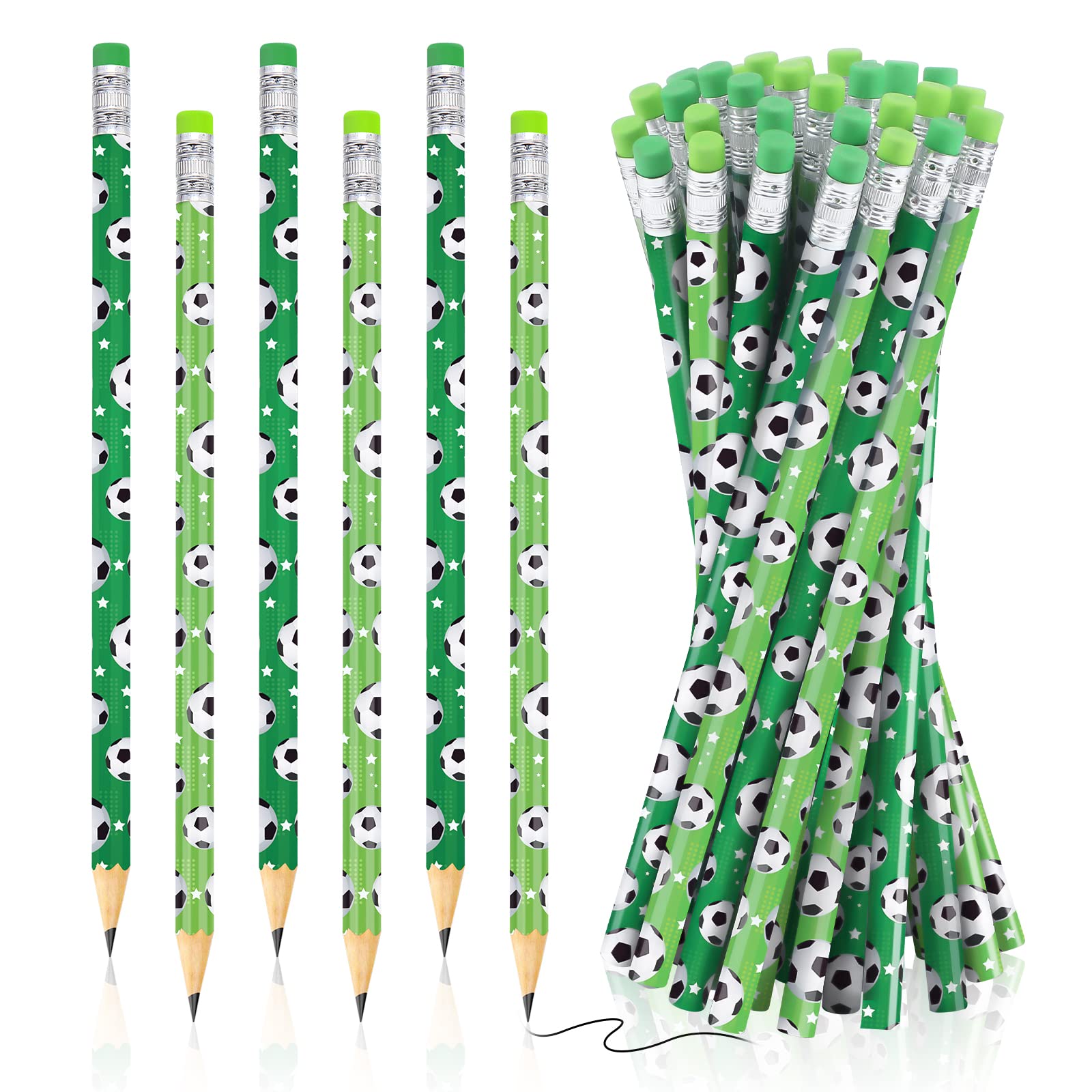 Amazon.com: RUMIA 36 Pcs Soccer Pencils for Kids Fun Wooden Pencils ...