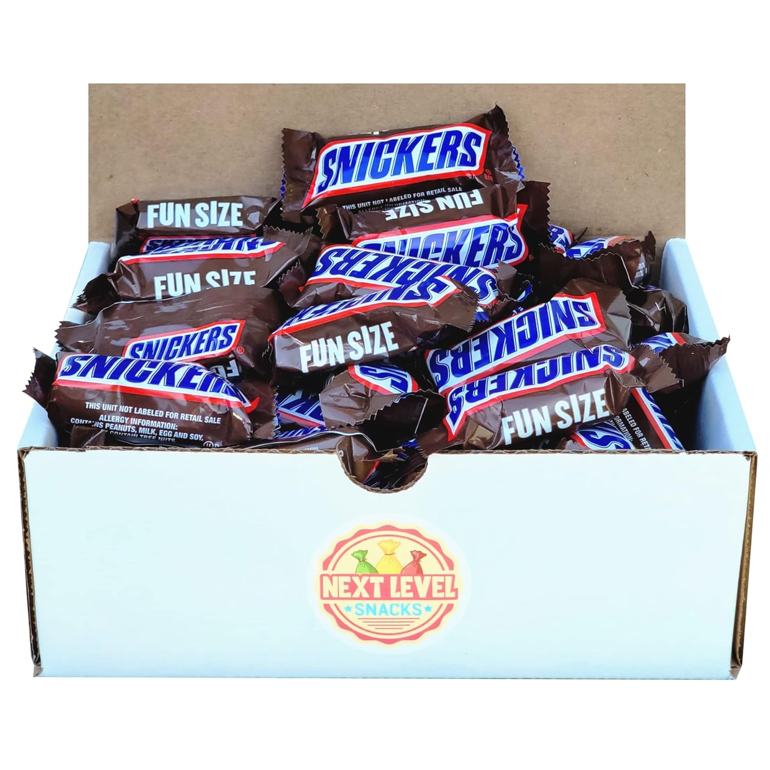 Snickers Fun Size Chocolate Caramel Candy Bars Bulk Box (Pack of 60)