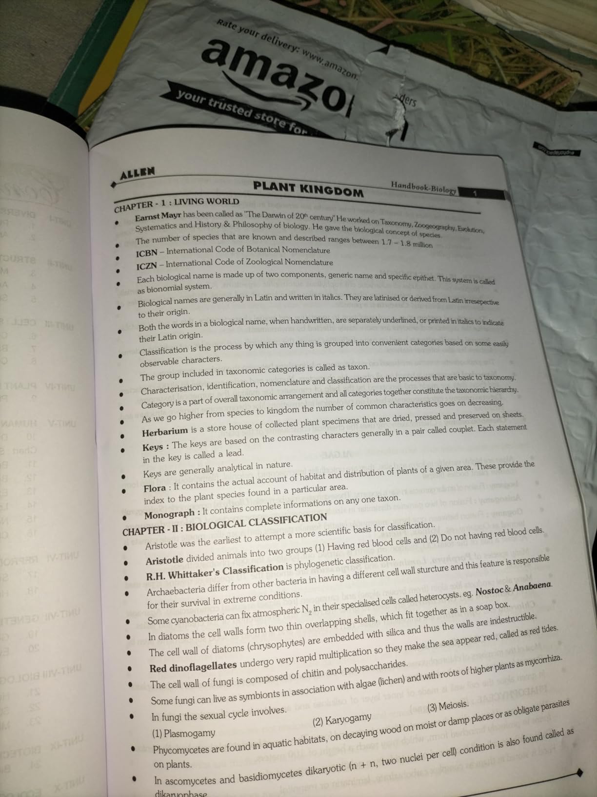 Buy ALLEN Biology Handbook For NEET (UG) Exam (English) Book Online at ...