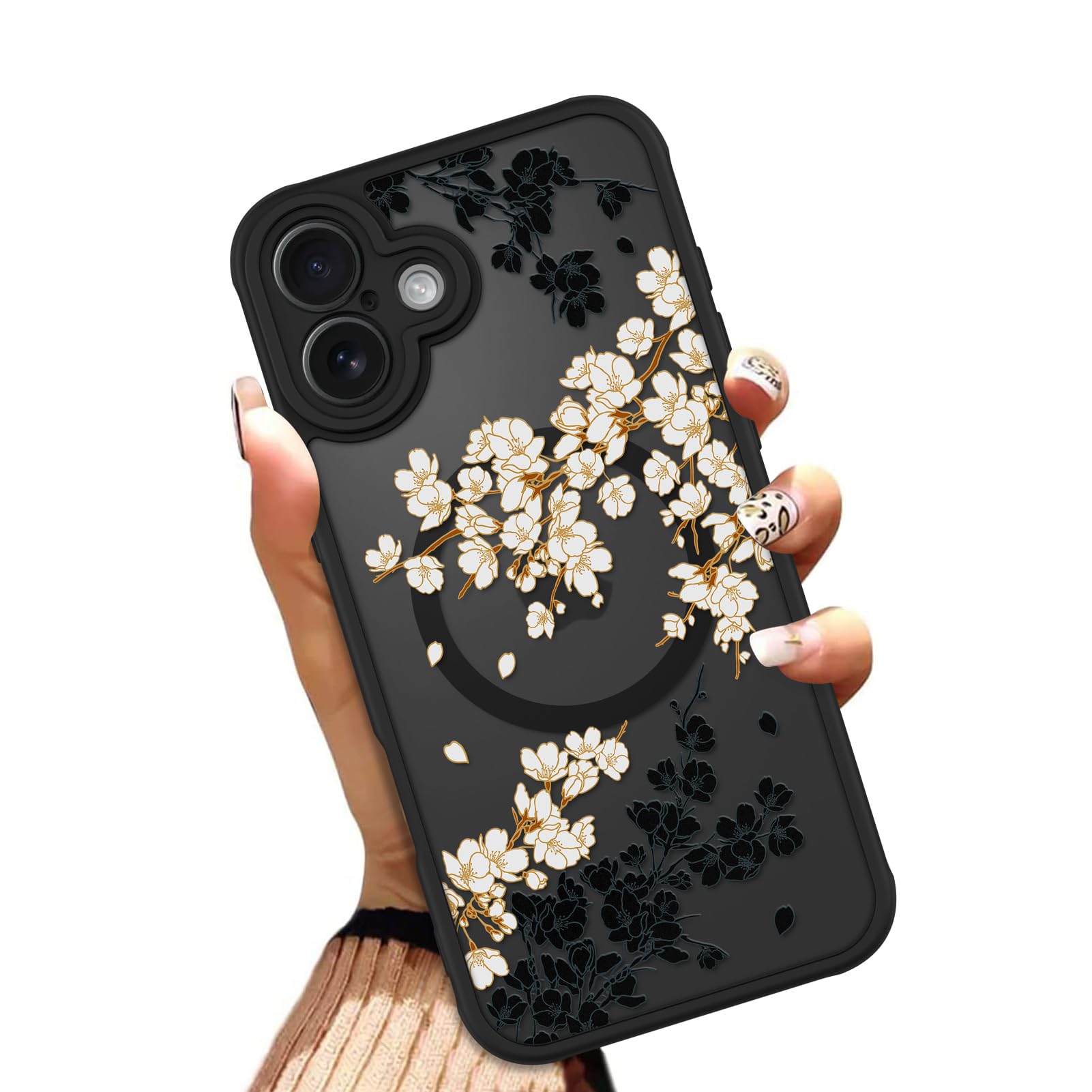 Amazon.com: OOK Case for iPhone 16 (Compatible with MagSafe) Floral ...