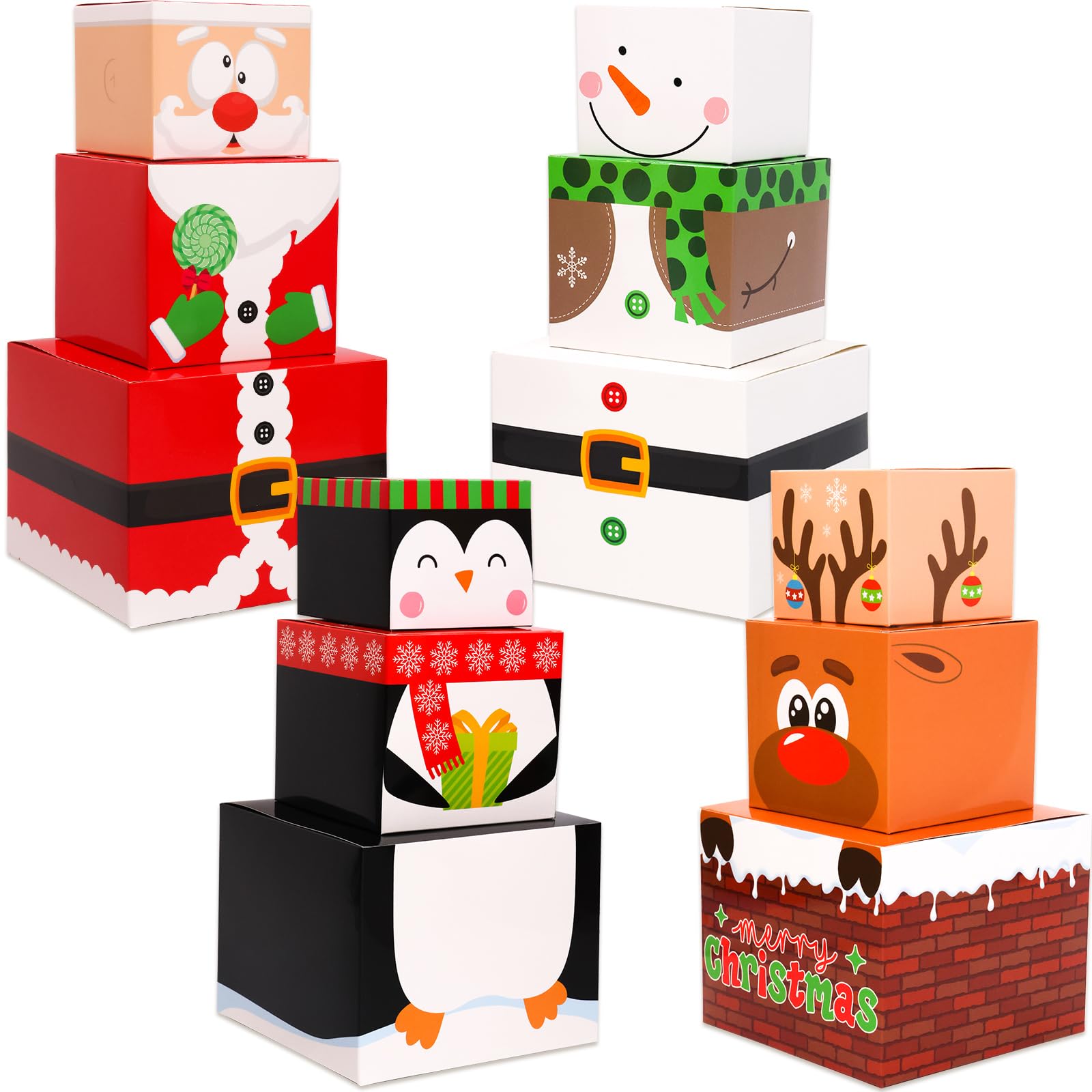 Amazon.com: WorldBazaar Christmas Nesting Box for Gift Christmas ...